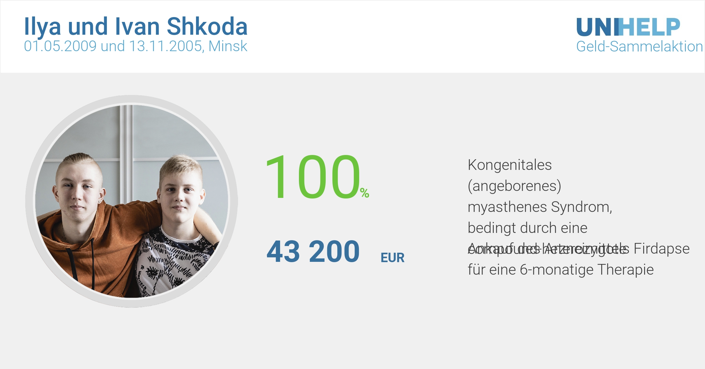 Ilya und Ivan Shkoda - Wie kann man Geld überweisen? - Gemeinnütziger Verein UNIHELP e.V.